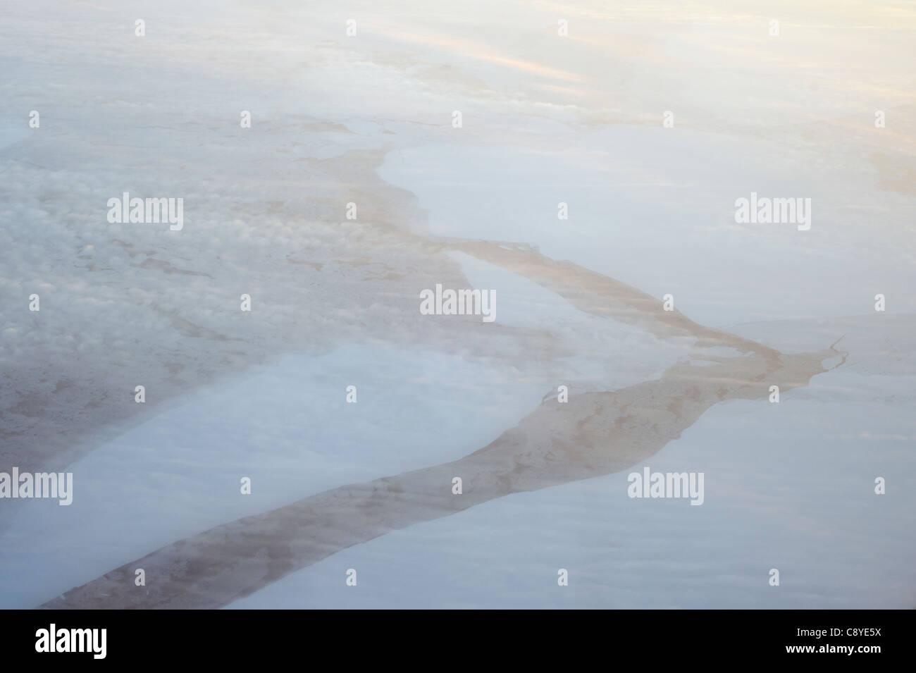 Ice sheet from the air Stock Photo - Alamy