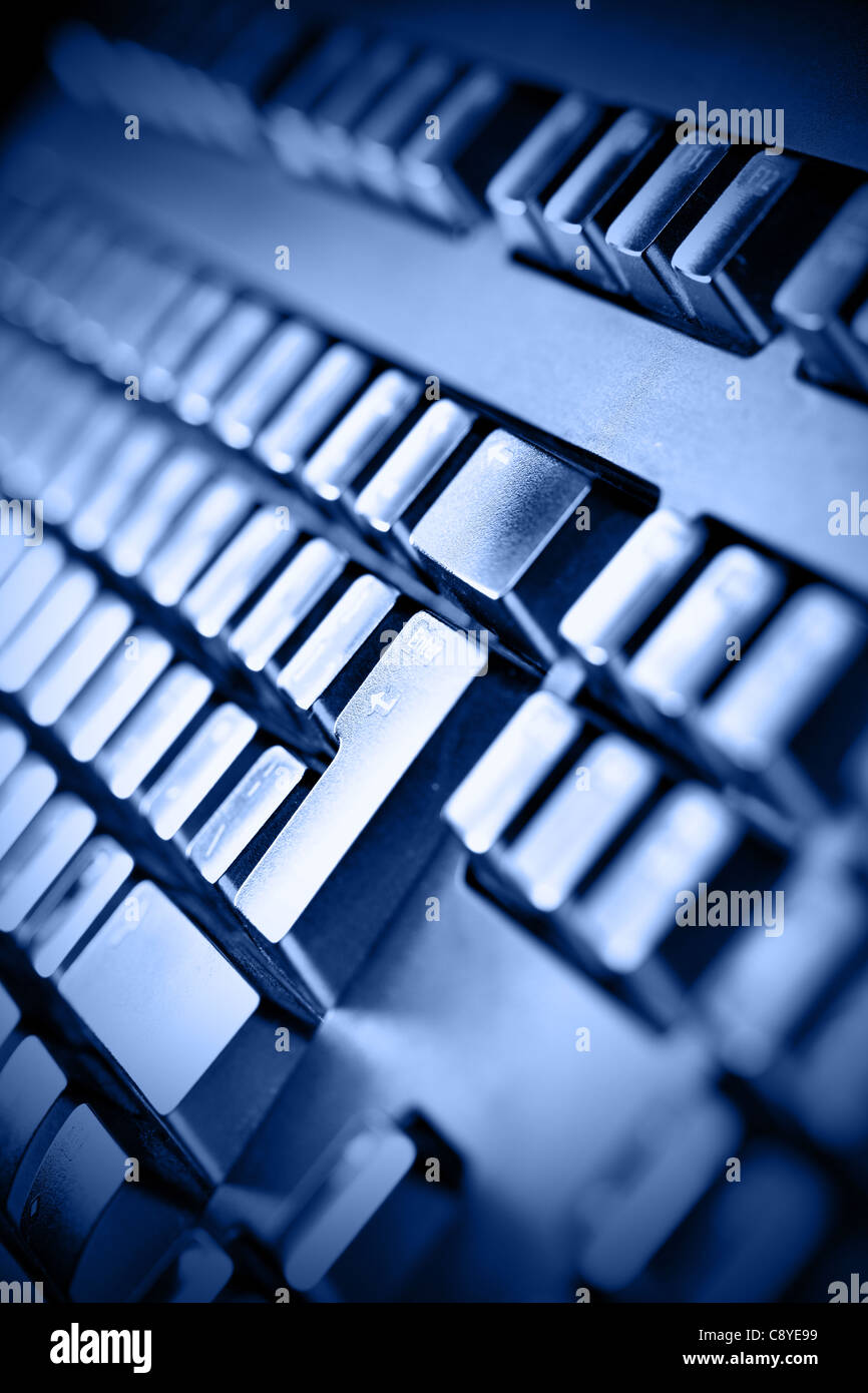 Keyboard blue hi-res stock photography and images - Alamy
