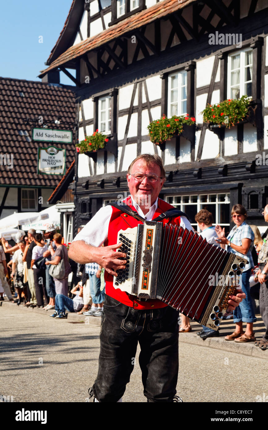 traditional costume parade, Sasbachwalden, Black Forest, Germany Stock ...