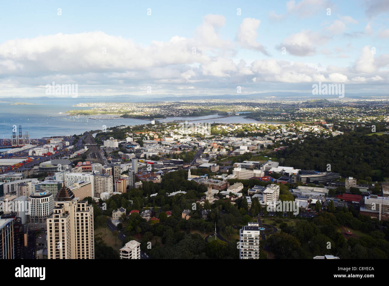 View from the Skytower, Auckland, New Zealand Stock Photo - Alamy