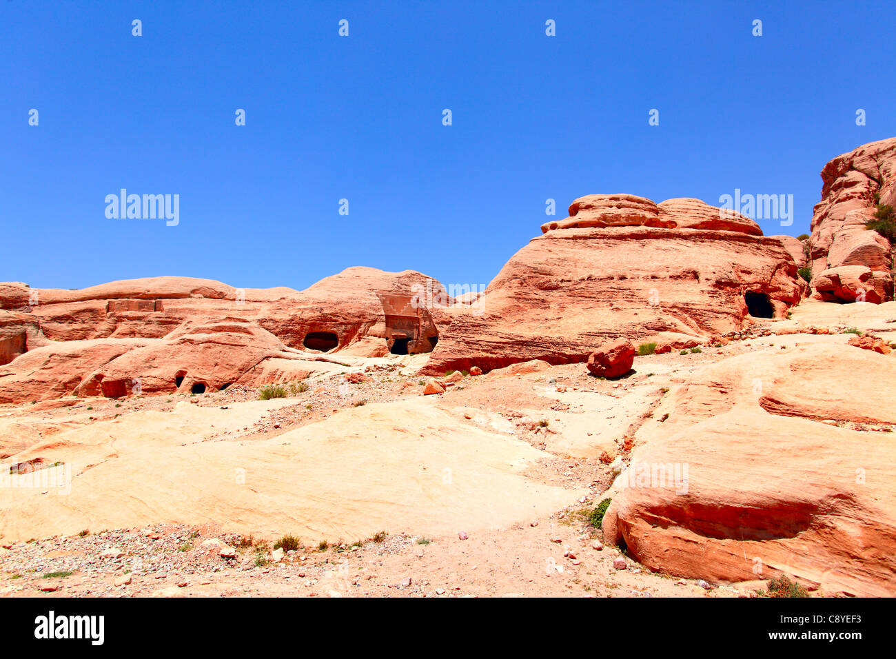 Landscape with sendstone rocks near Petra. Jordan Stock Photo - Alamy