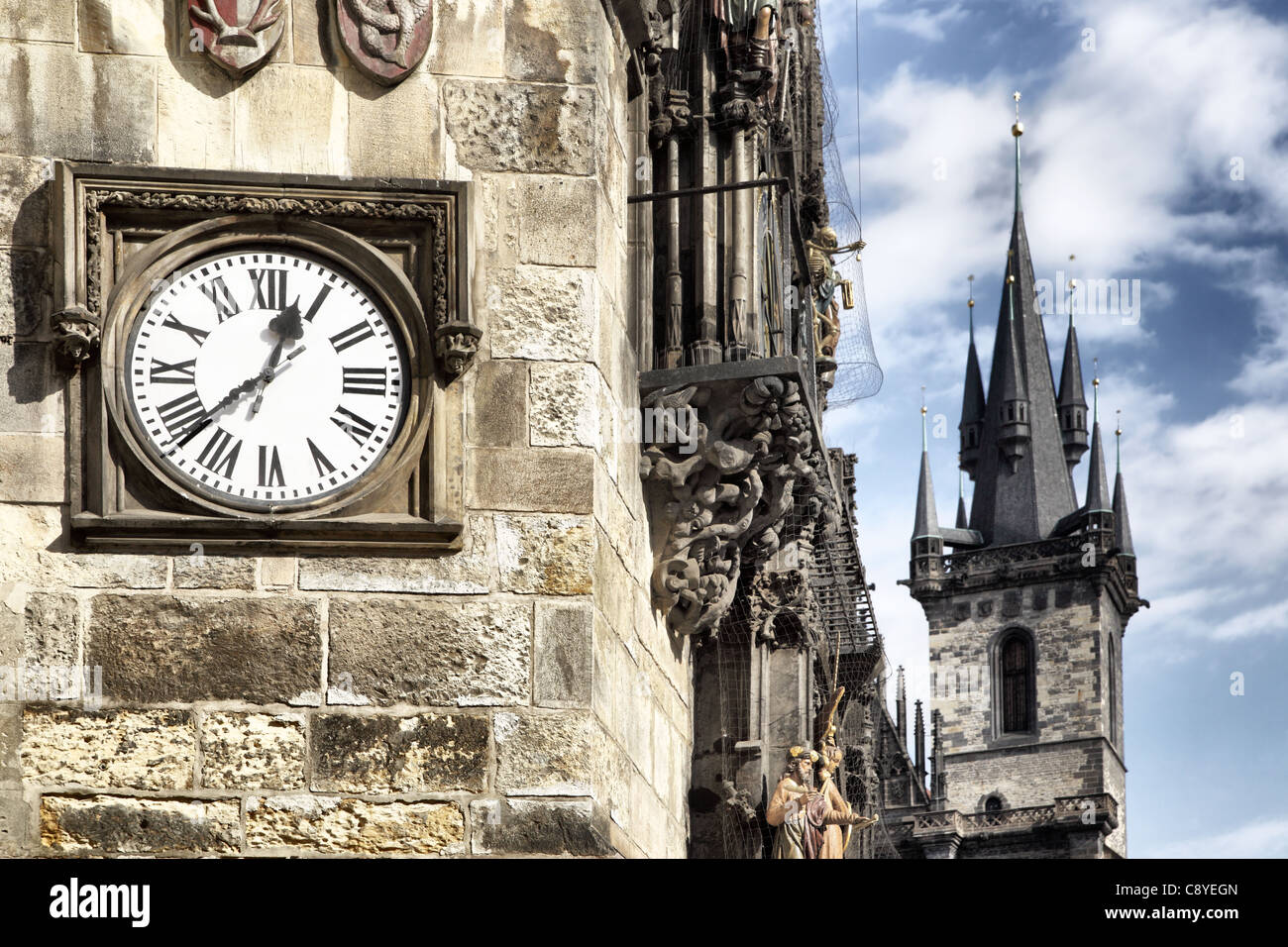 Old town square church hi-res stock photography and images - Alamy