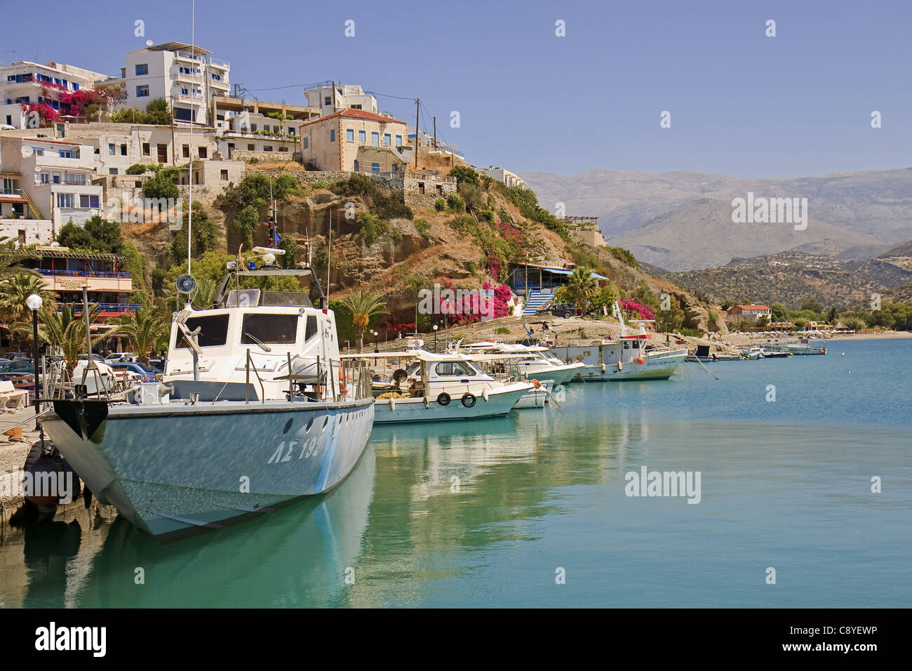 Crete Agia Galini Harbour Stock Photo - Alamy