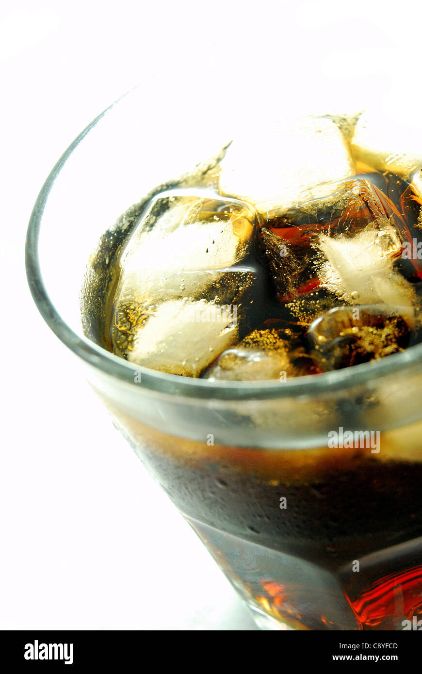 Glass of cola isolated Stock Photo - Alamy