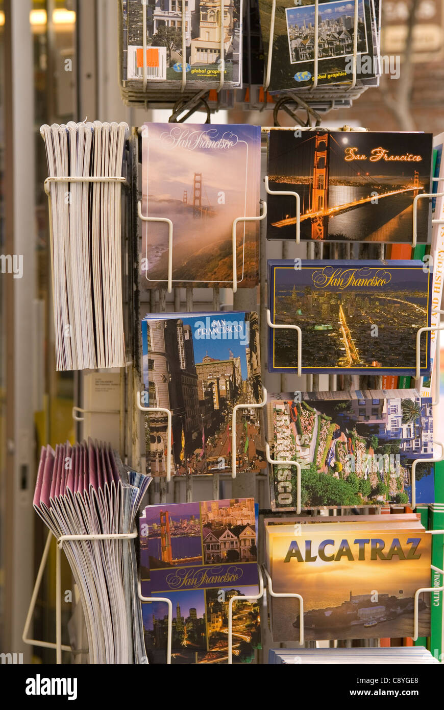 Postcard Rack on Street in San Francisco California USA Stock Photo - Alamy