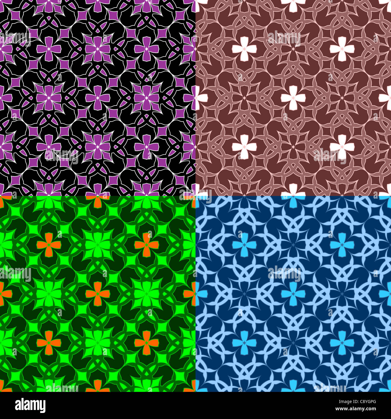 Set of abstract ornaments Stock Photo - Alamy