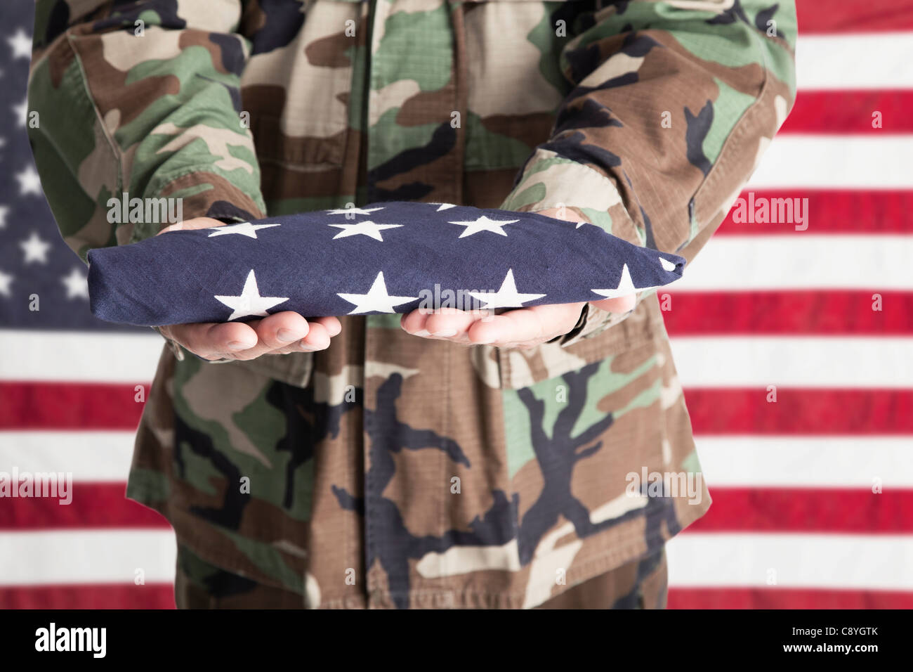 Military uniform us folded hi-res stock photography and images - Alamy
