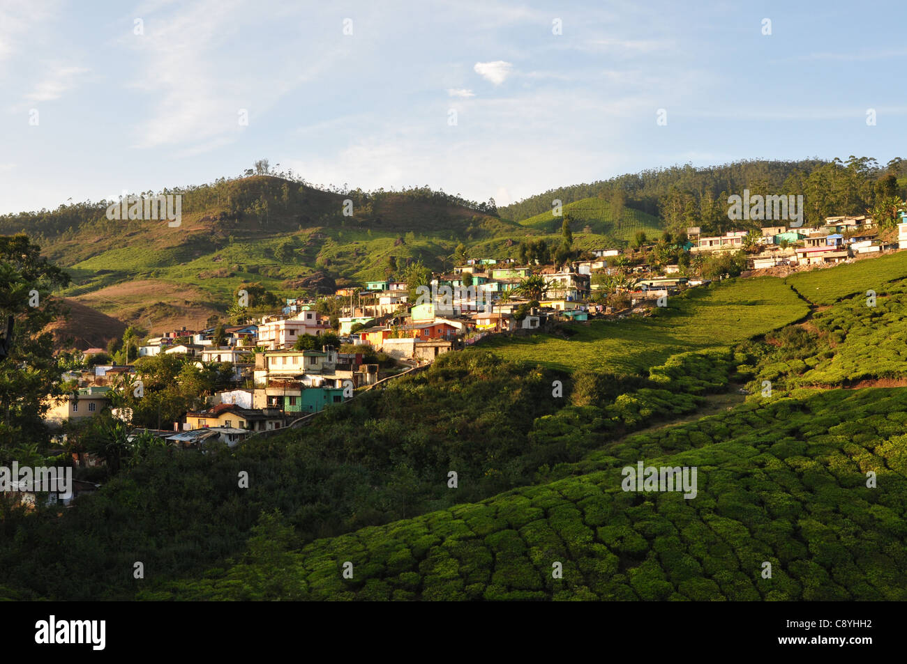 Village in the hills Stock Photo - Alamy