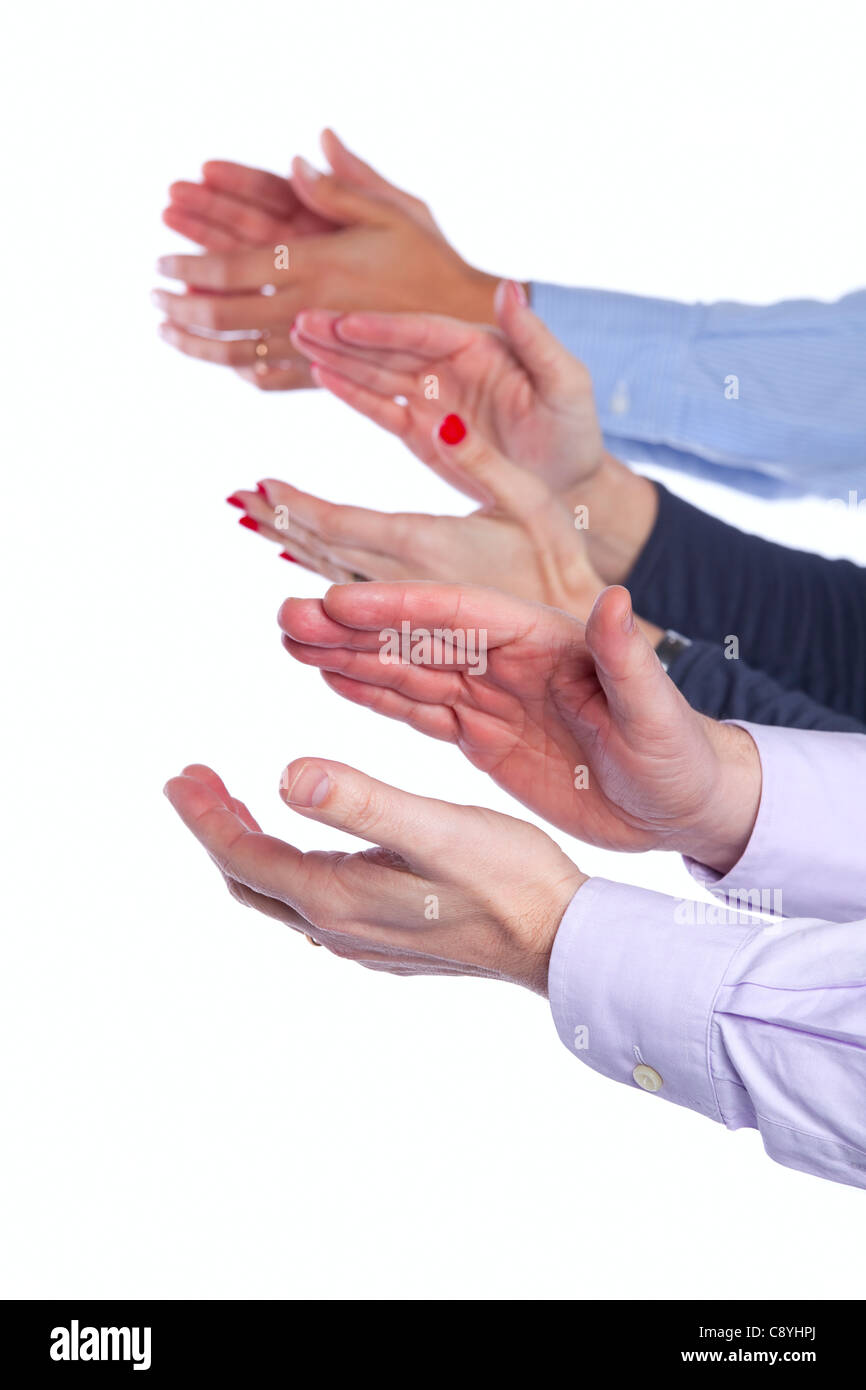 Business team clapping hands (selective focus Stock Photo - Alamy