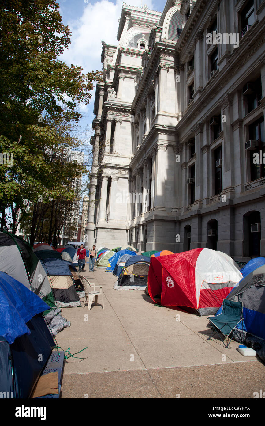 Occupy Wall Street in Philadelphia Stock Photo - Alamy