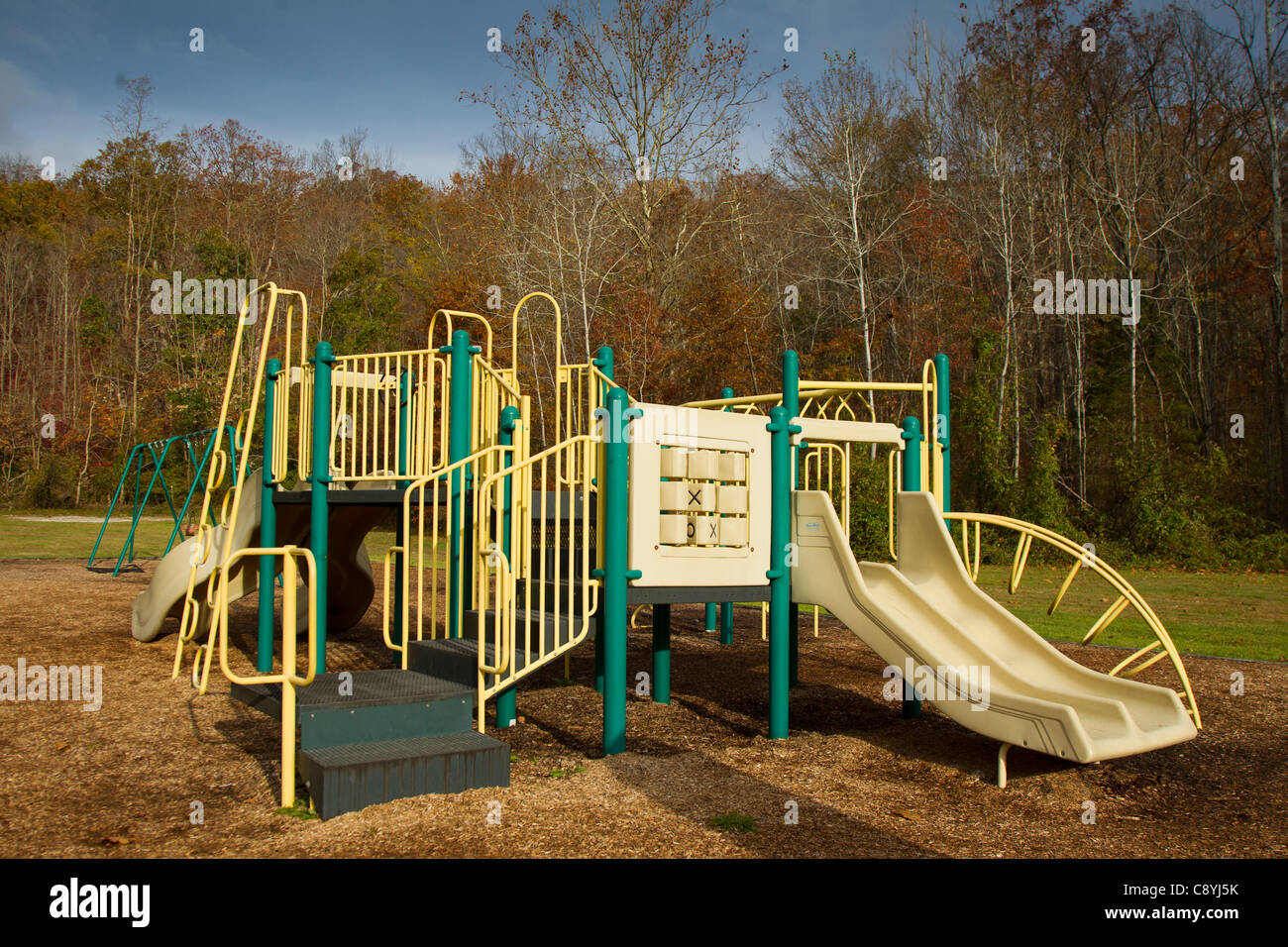 Empty childrens playground hi-res stock photography and images - Alamy