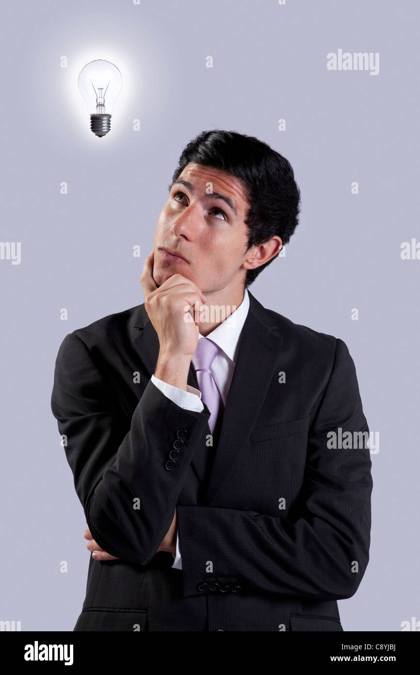 Man brain glowing hi-res stock photography and images - Alamy