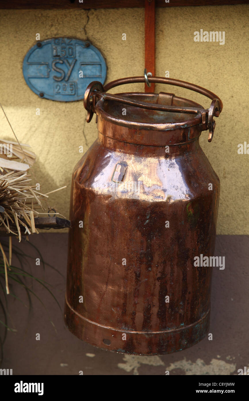 copper milk bucket Stock Photo - Alamy