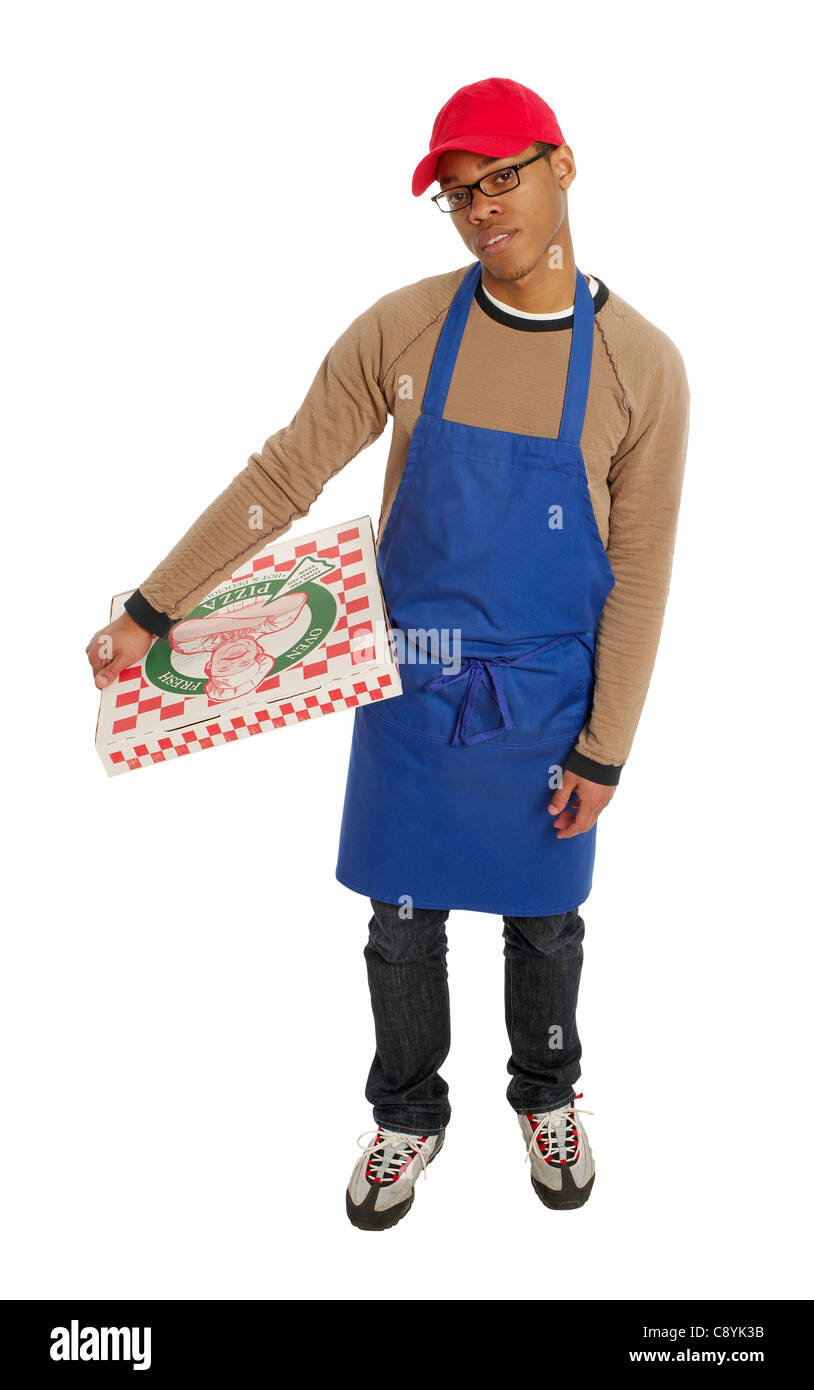 Pizza delivery man Stock Photo - Alamy