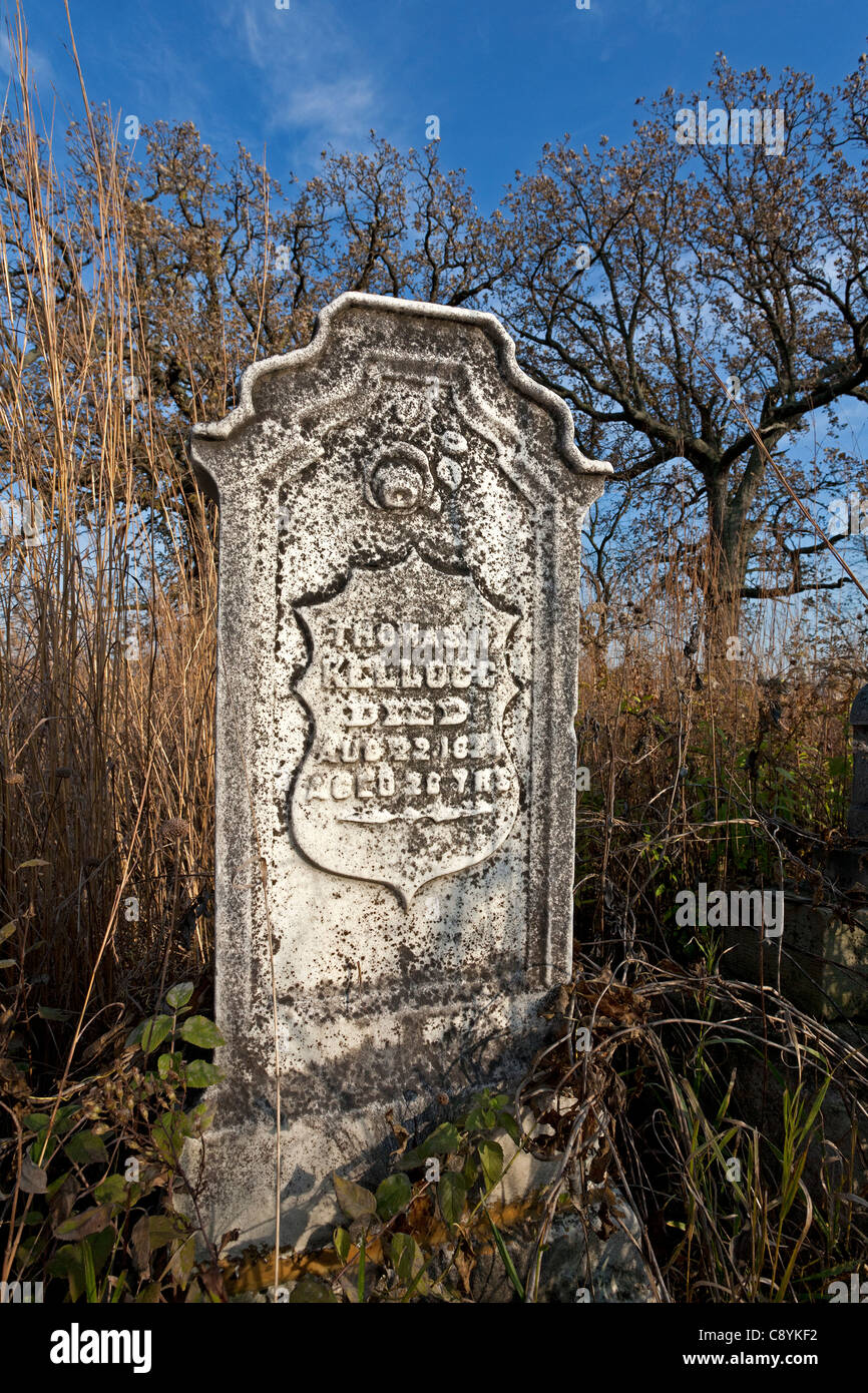 Abandoned gravestone in nature preserve Stock Photo - Alamy
