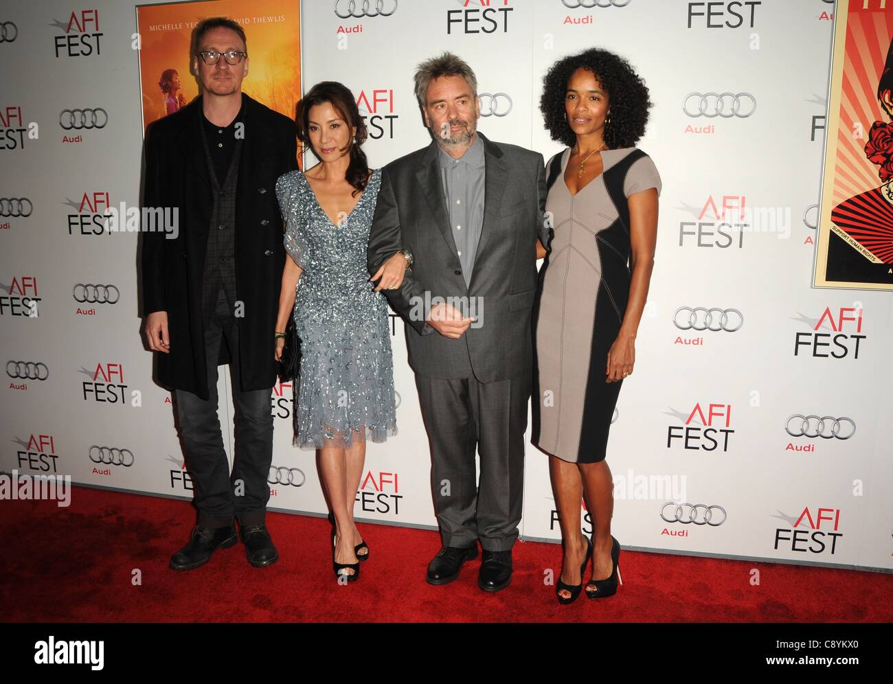 David Thewlis, Michelle Yeoh, Luc Besson, Virginie Besson-Silla at ...