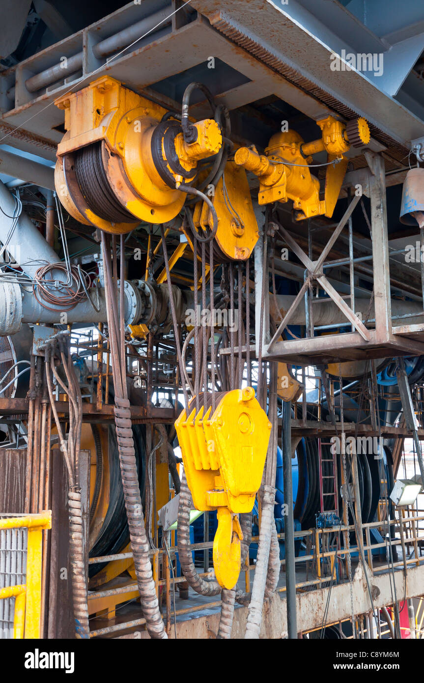 Crane Hook and Spools Stock Photo - Alamy