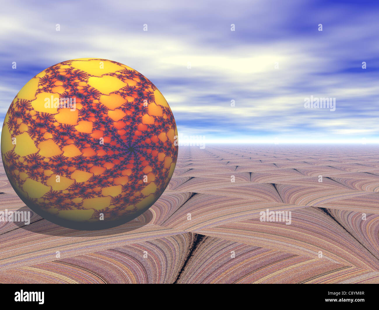 A rendering based on fractals and spheres Stock Photo - Alamy
