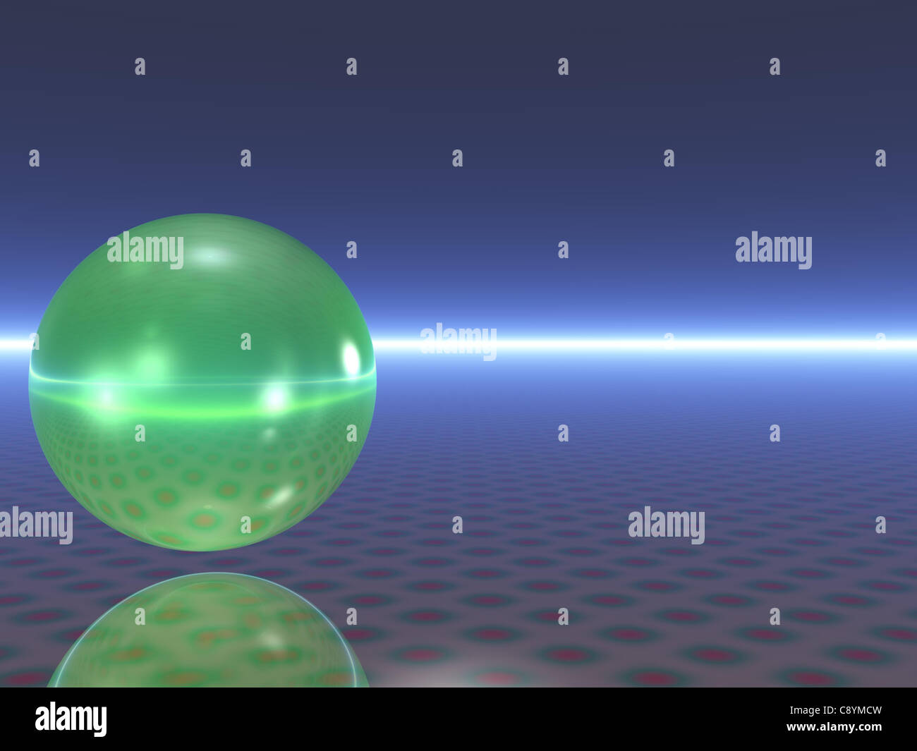 Abstract light reflecting sphere (CGI Stock Photo - Alamy