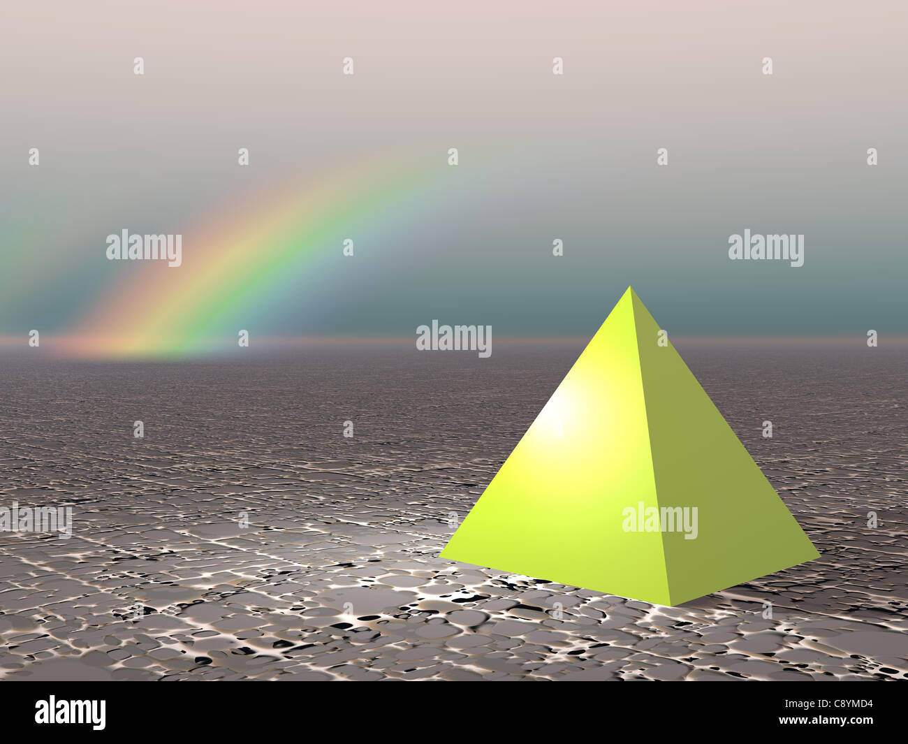 Abstract pyramid rainbow cgi hi-res stock photography and images - Alamy