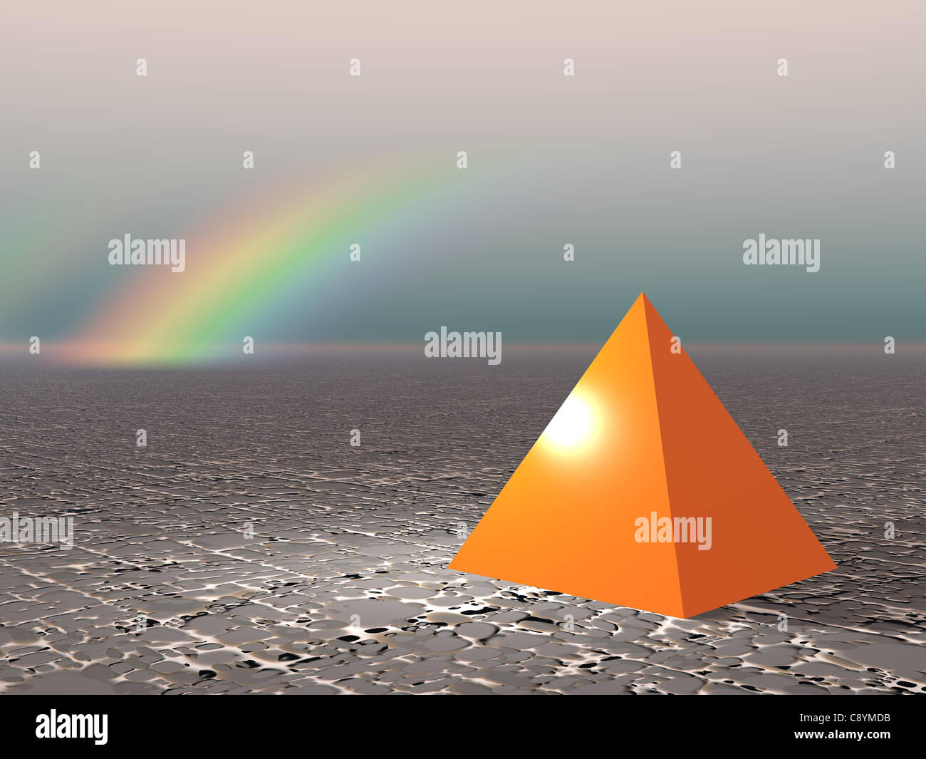 Abstract pyramid rainbow cgi hi-res stock photography and images - Alamy