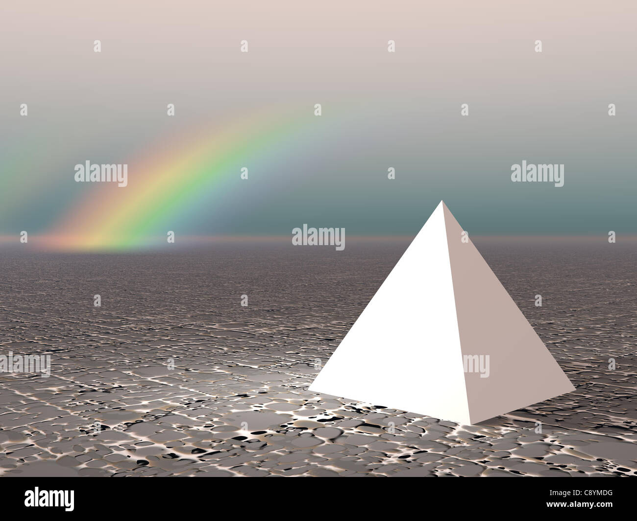 Abstract pyramid rainbow cgi hi-res stock photography and images - Alamy