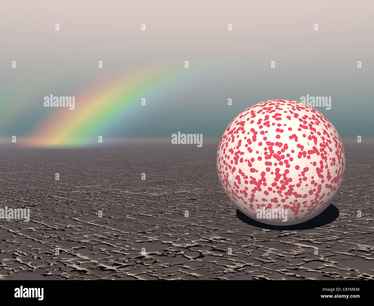 Abstract - Colourful Sphere with Rainbow (CGI Stock Photo - Alamy