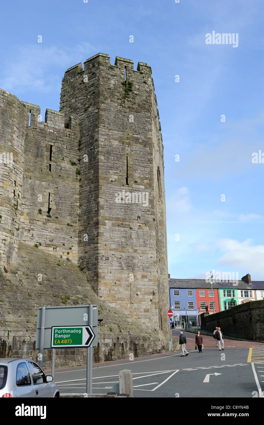 caernarfon castle gwynedd wales uk Stock Photo - Alamy