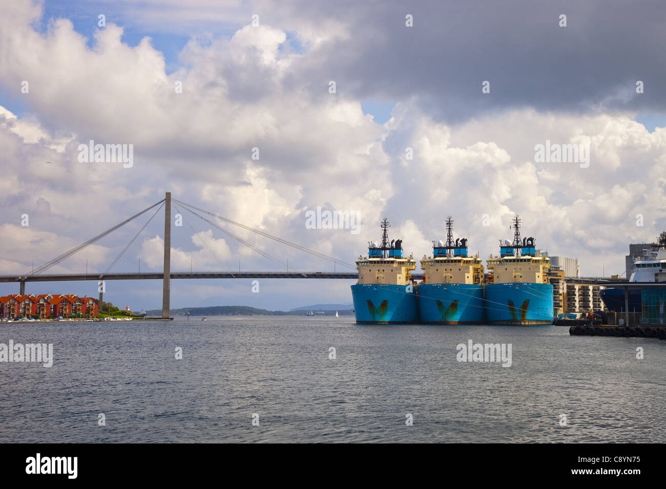 Three large tugs berth in the port of Stavanger, Norway Stock Photo - Alamy