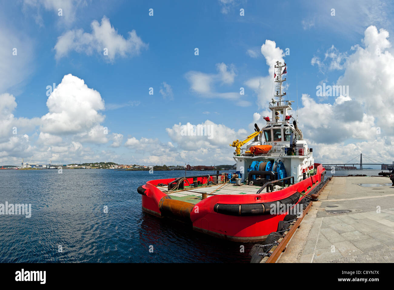Large tugboat berth in the port of Stavanger, Norway Stock Photo - Alamy