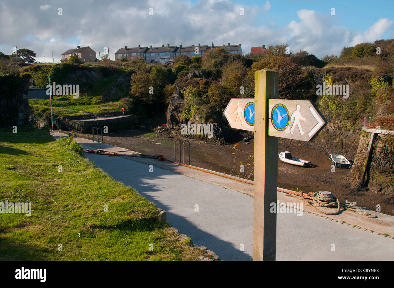 Amlwch Port coastal path Stock Photo - Alamy