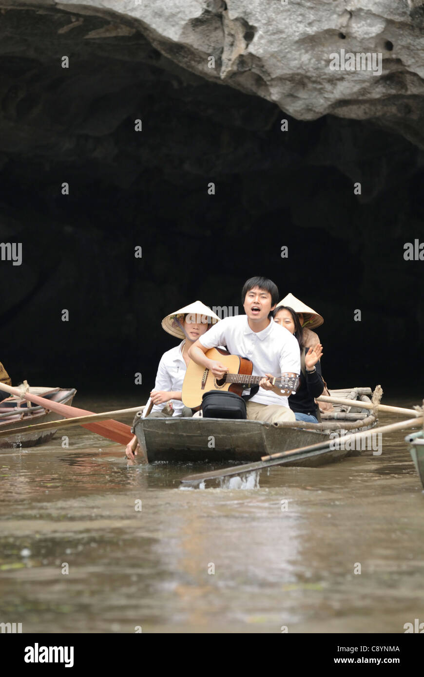 Asia, Vietnam, Tam Coc near Ninh Binh. Boat trip at Tam Coc (Three ...