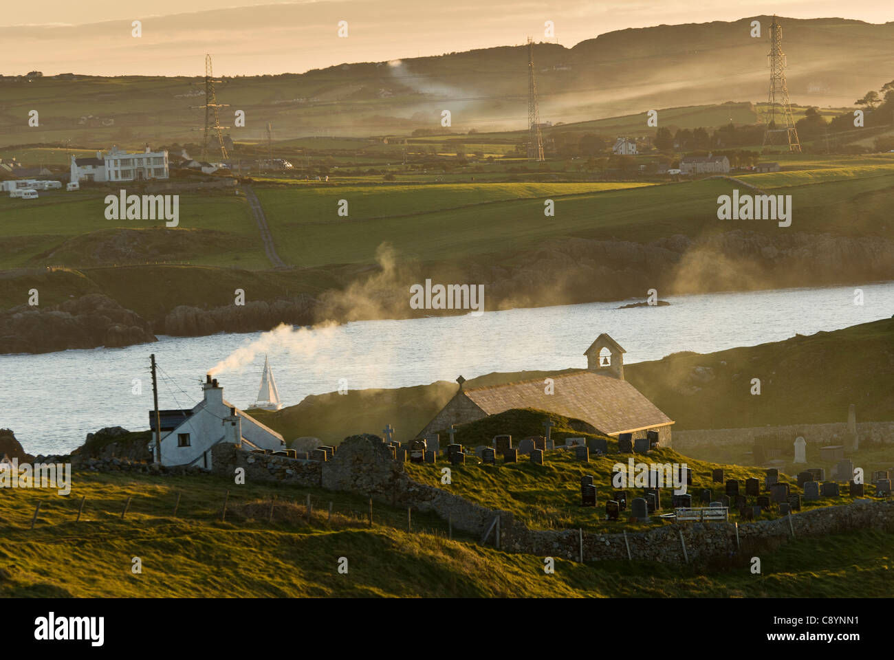Llanbadrig Church Cemaes Stock Photo - Alamy