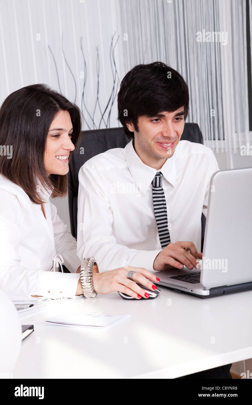 Modern team working at the office Stock Photo - Alamy