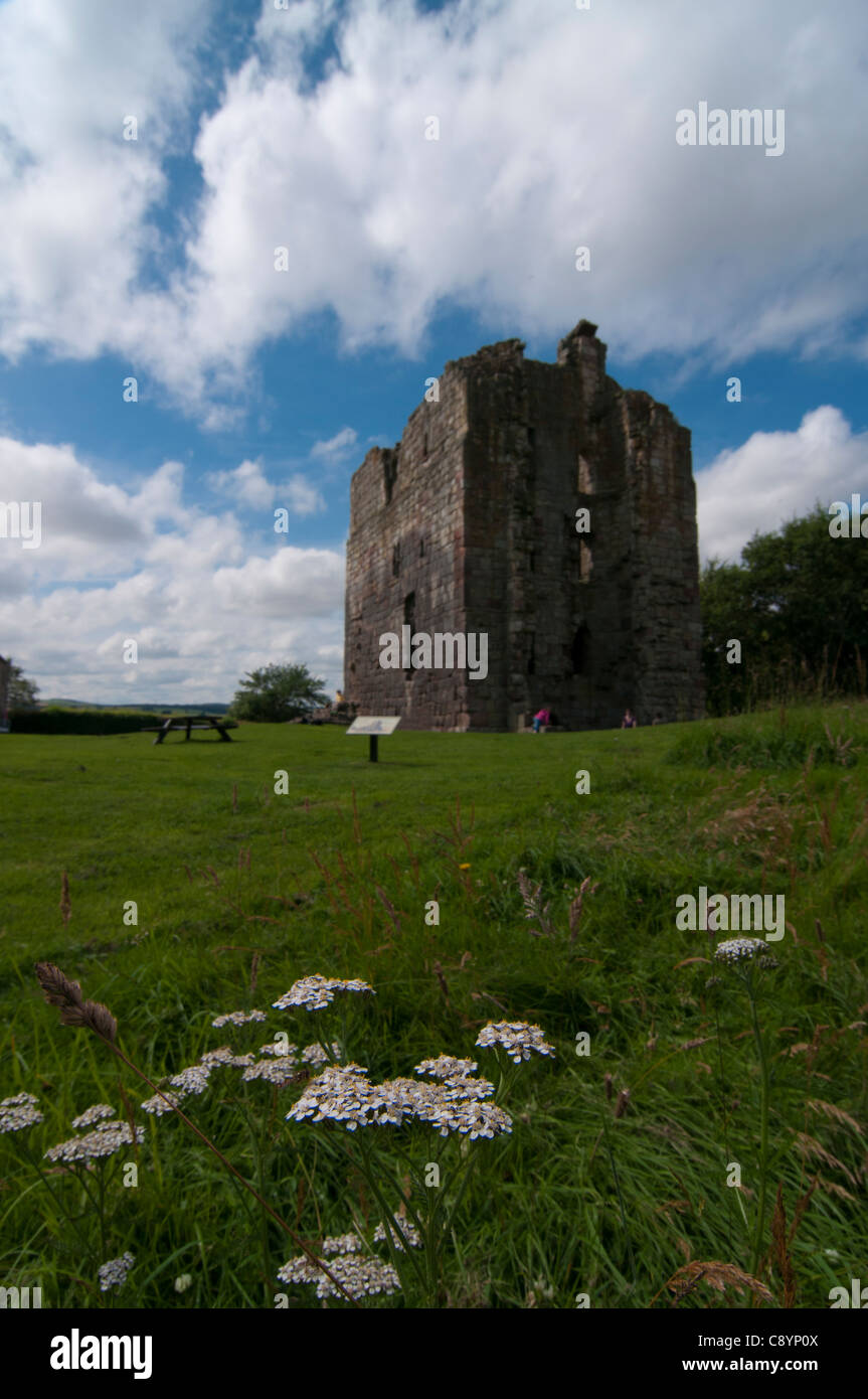 Tower house of Etal Castle Northumberland Stock Photo - Alamy