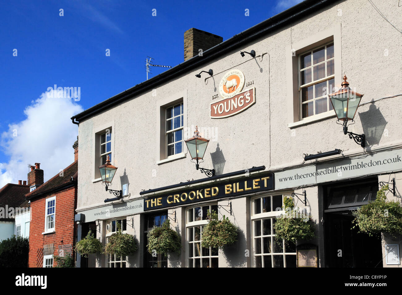 The Crooked Billet Pub Wimbledon London England Stock Photo - Alamy