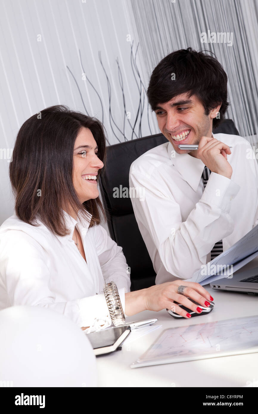 Modern team working at the office Stock Photo - Alamy