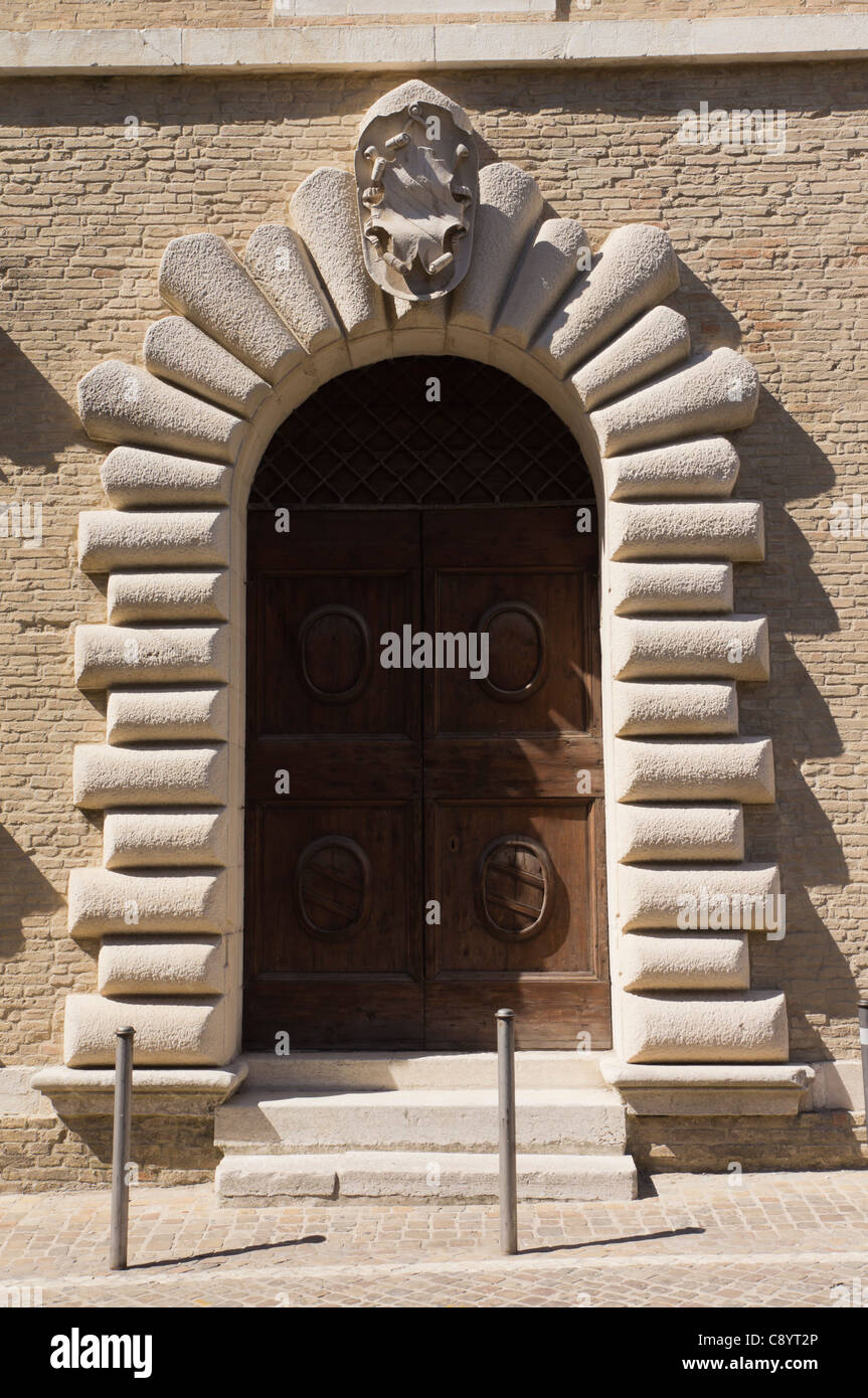 Ancona Italy - door in the Palazzo Anziani Stock Photo - Alamy