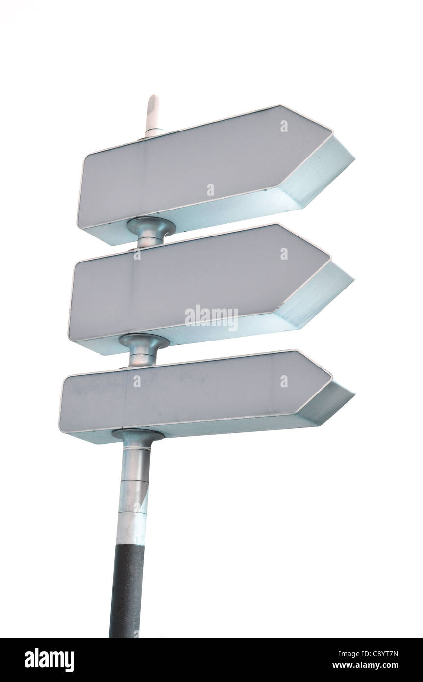 Signpost isolated on white Stock Photo - Alamy