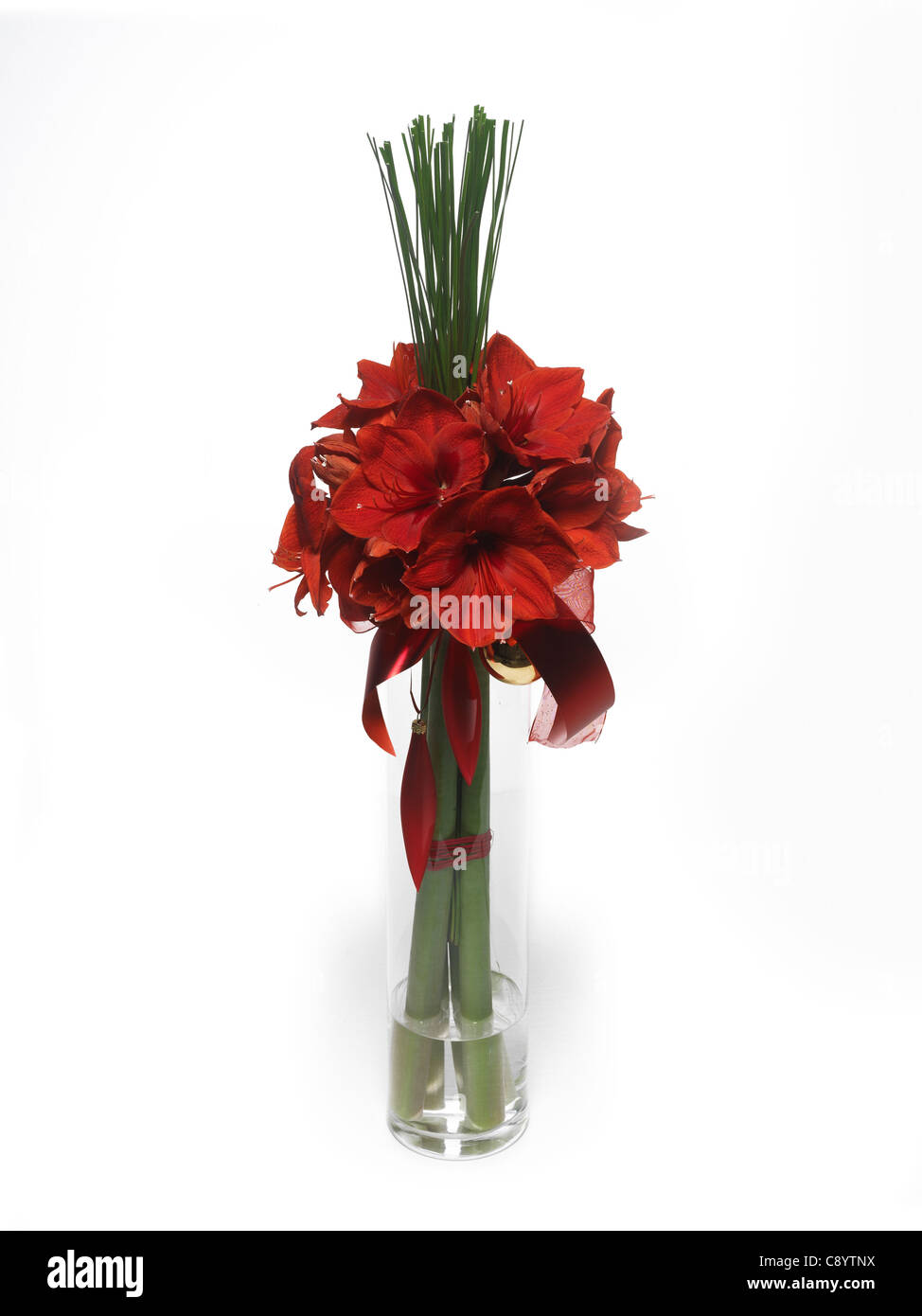 flower bouquet or plants with Christmas add ons Stock Photo - Alamy