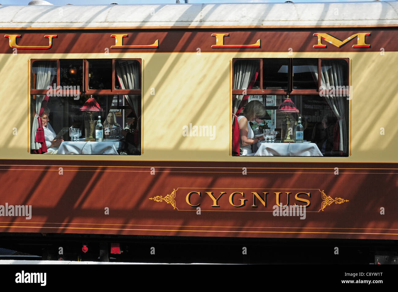 Two windows on the Cygnus Pullman Carriage of the Orient Express Stock ...