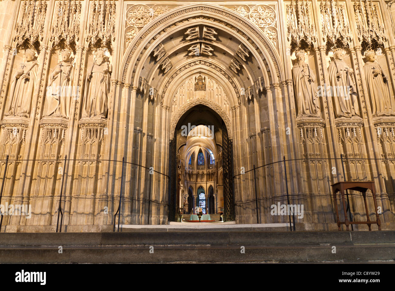 Entrance to the Quire inside Canterbury Cathedral Stock Photo - Alamy