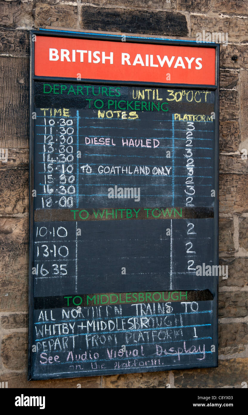 British Railways notice board at Grosmont Stock Photo - Alamy
