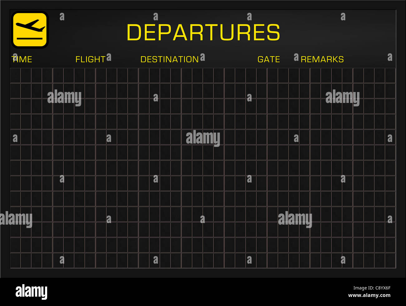 Airport Timetable Departures - ready to customize your own flight ...