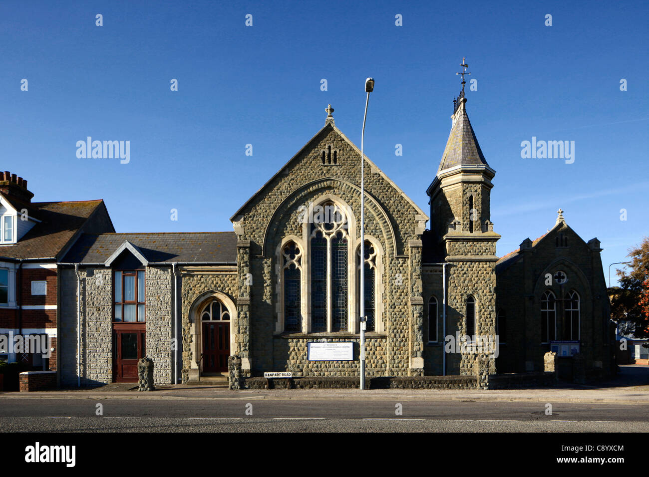 St Michael's Methodist-Anglican Church Centre Hythe Kent Stock Photo ...
