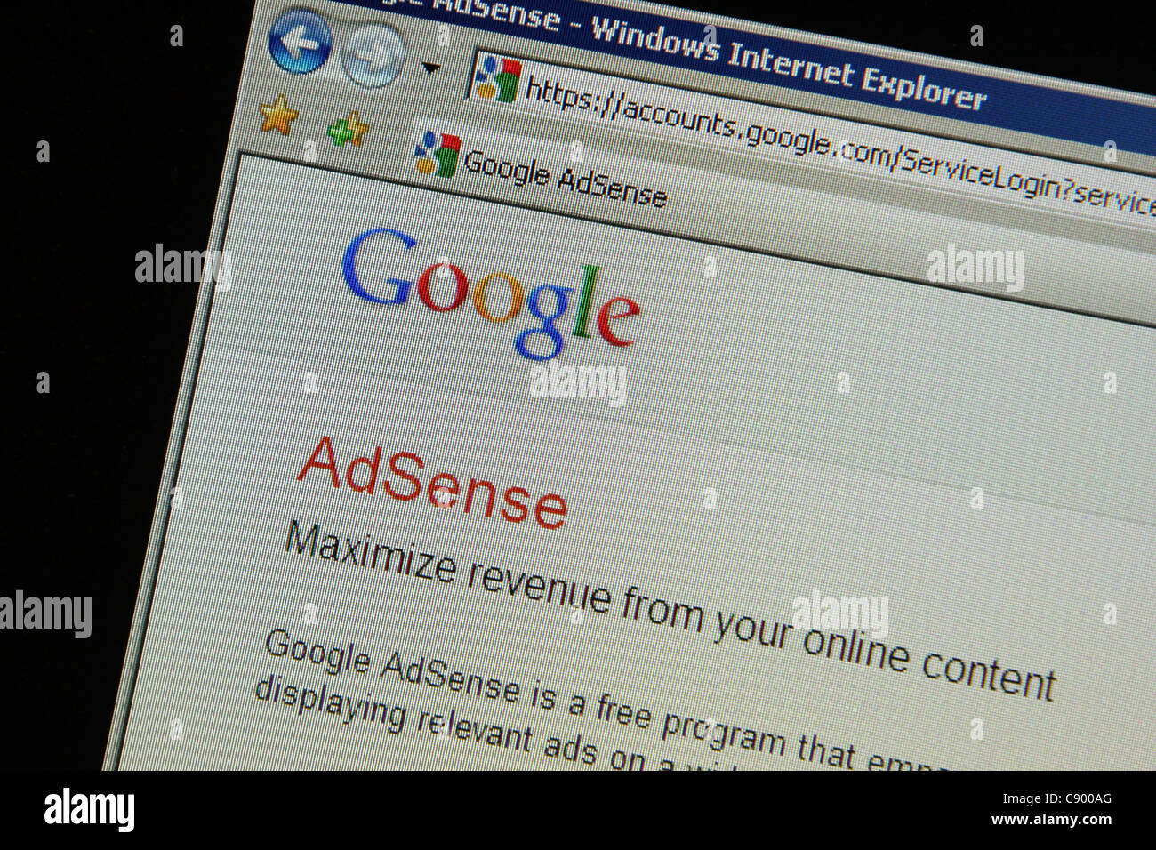 Adsense web page hi-res stock photography and images - Alamy