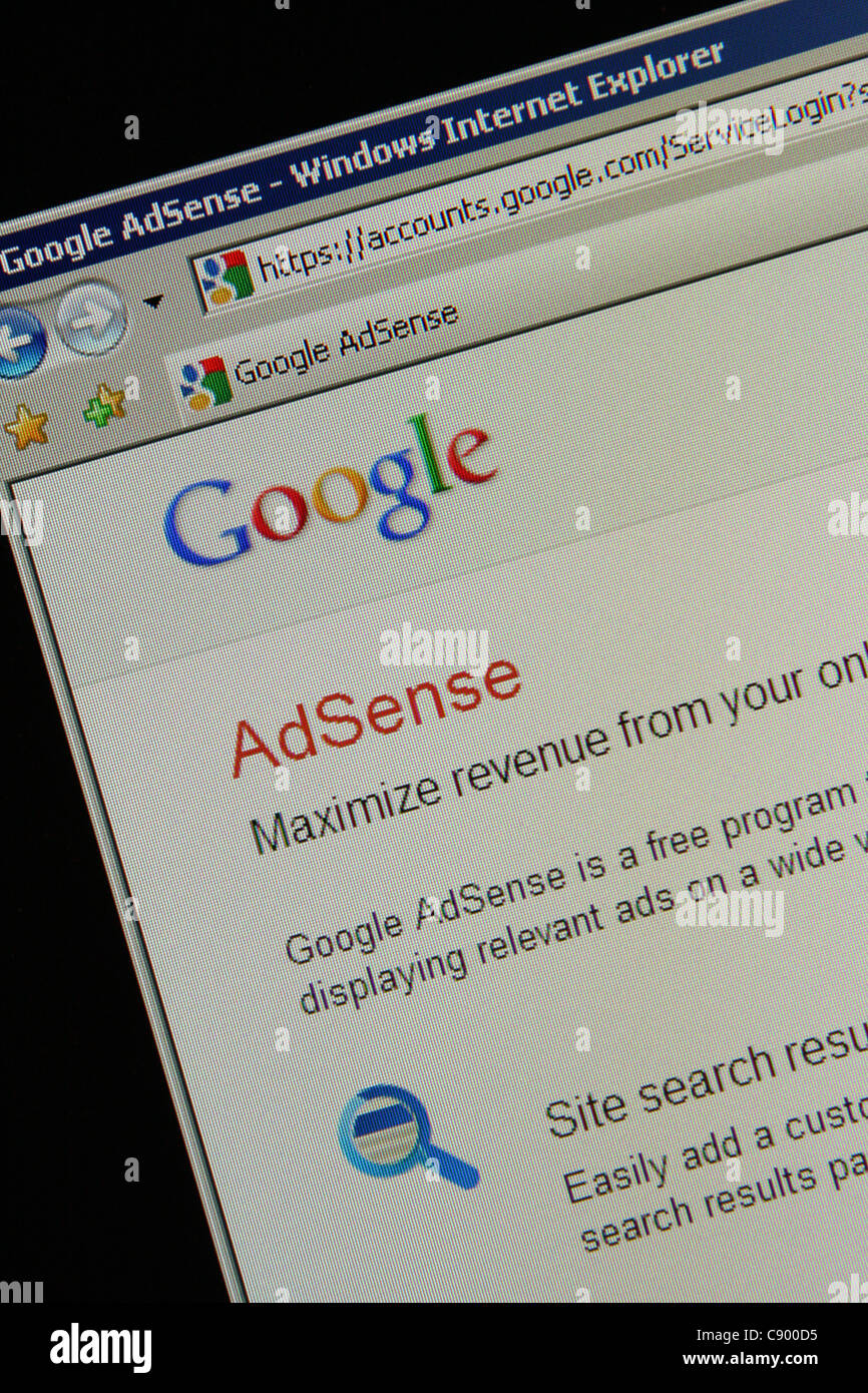 Adsense web page hi-res stock photography and images - Alamy