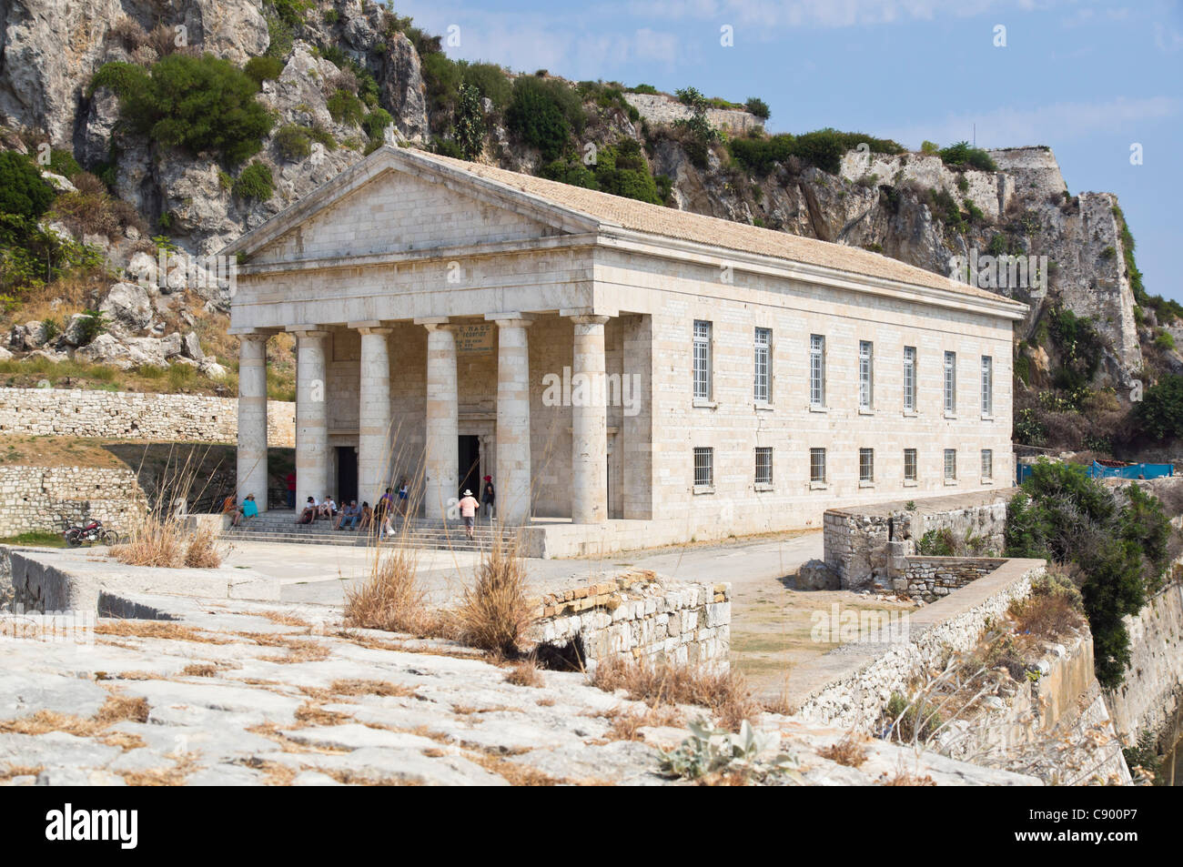 Corfu - the old Castle. The Anglican Chapel of St George designed in ...