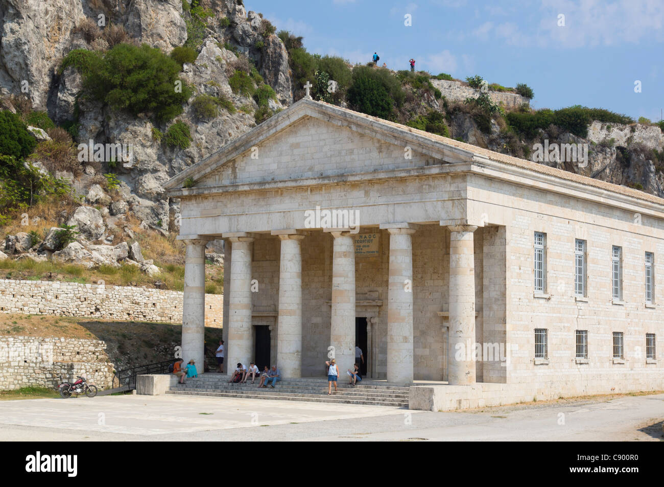 Corfu - the old Castle. The Anglican Chapel of St George designed in ...