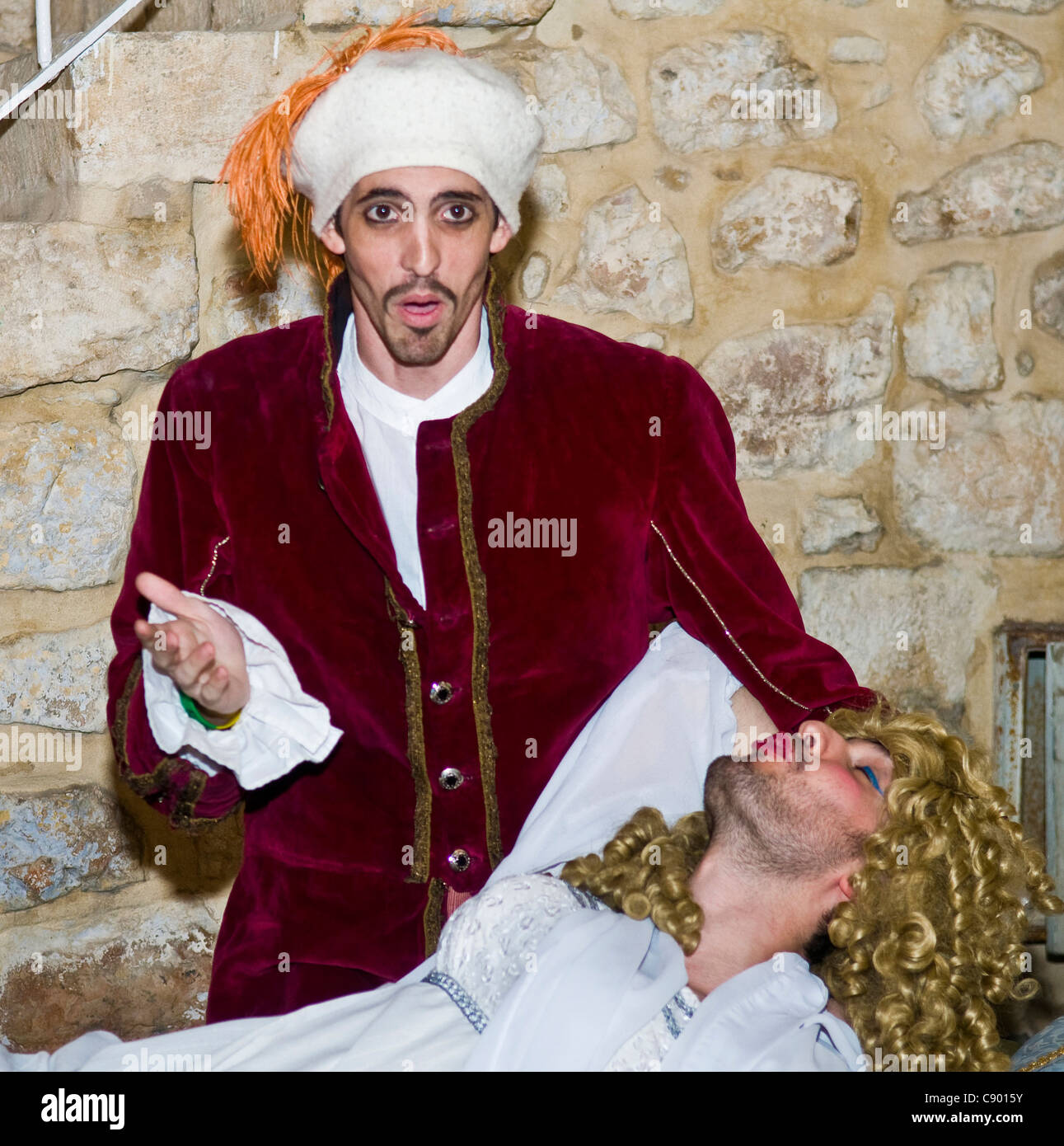 An Israeli actor preform in the annual medieval style knight festival ...